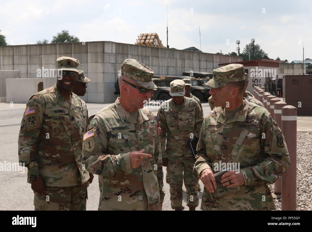 Brigadier Gen. Michael T. Morrissey and Command Sgt. Maj. Eric R ...