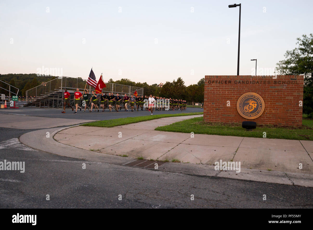 U.S. Marine Corps officer candidates with the Officer Candidates School ...