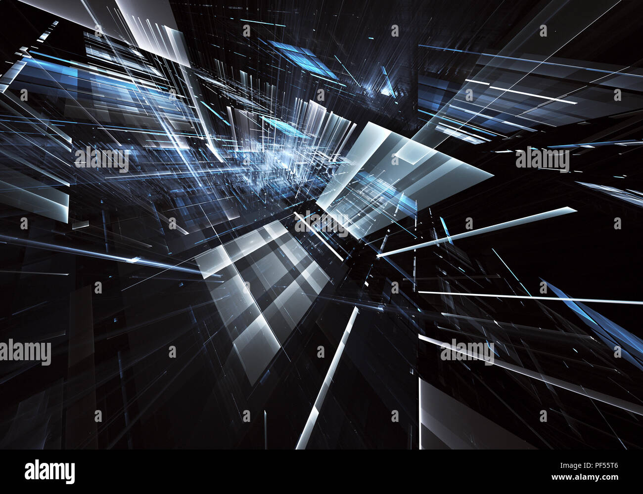 Abstract technology 3D illustration. Pattern, flyer, banner, graphic ...