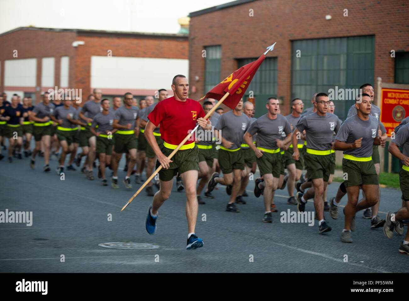 U.S. Marine Corps officer candidates with the Officer Candidates School ...