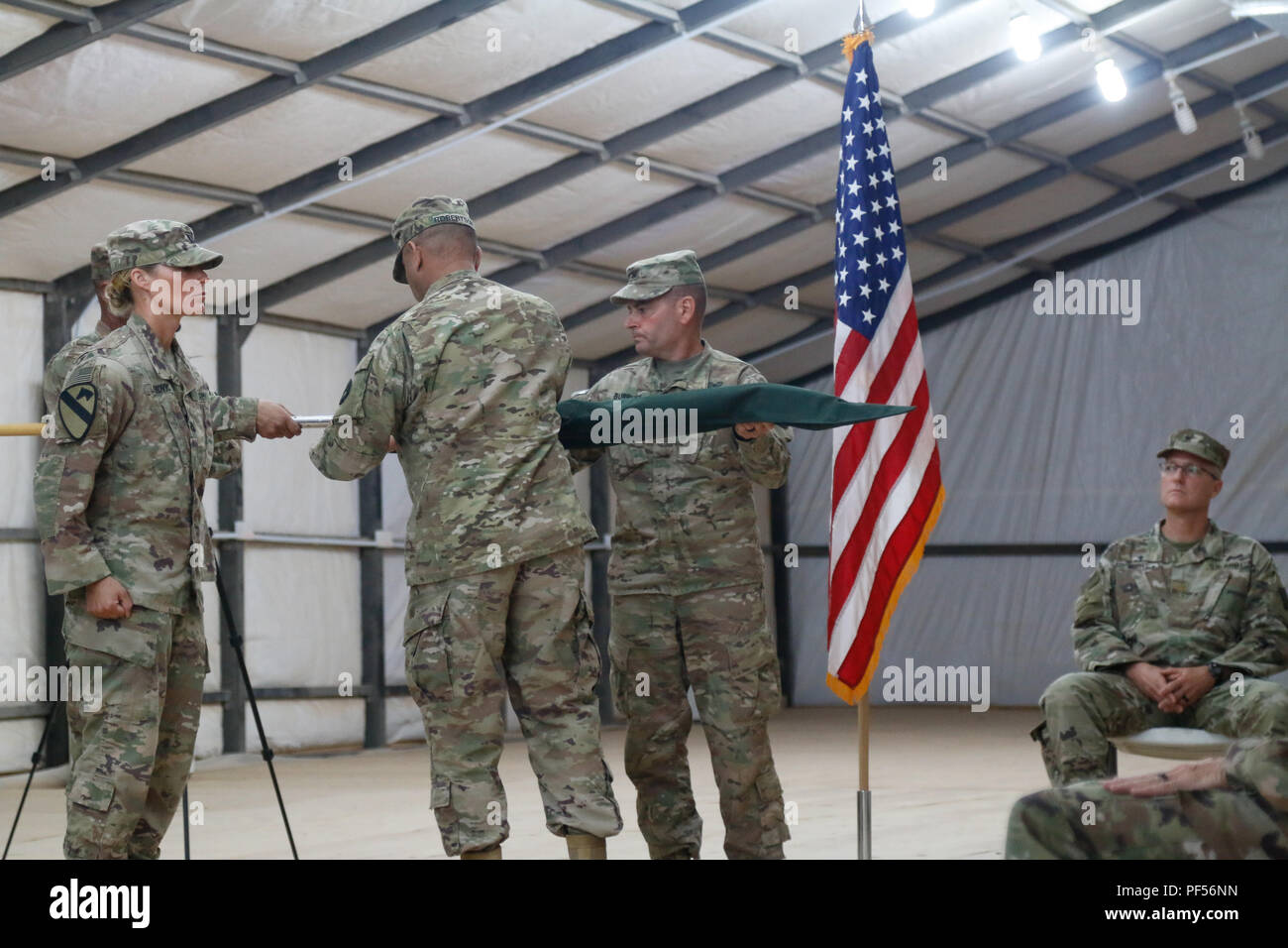 U.S. Army Col. Stuart Burruss and Command Sgt. Maj. Sud Robertson ...