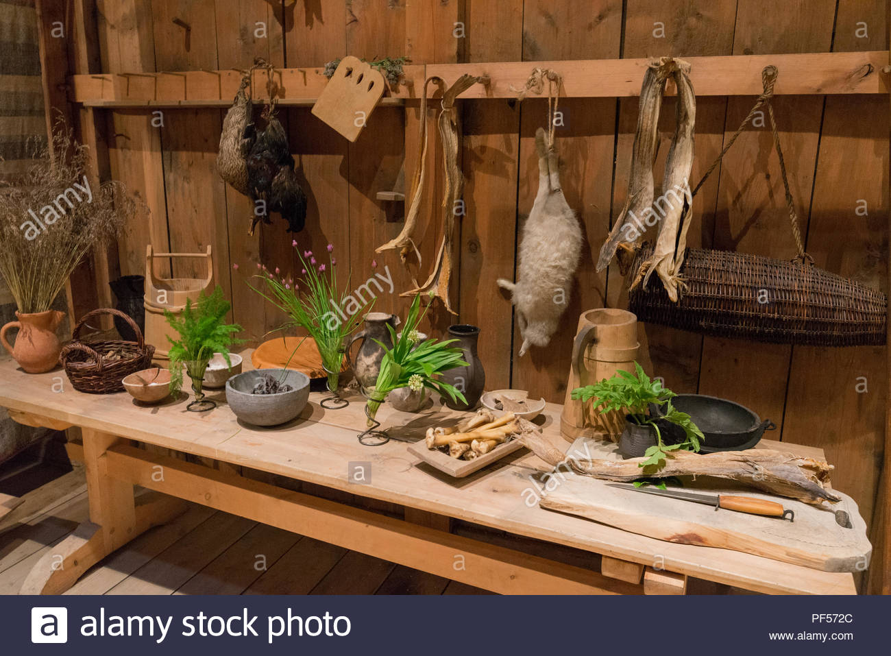 Viking Longhouse Interior Stock Photos & Viking Longhouse Interior ...