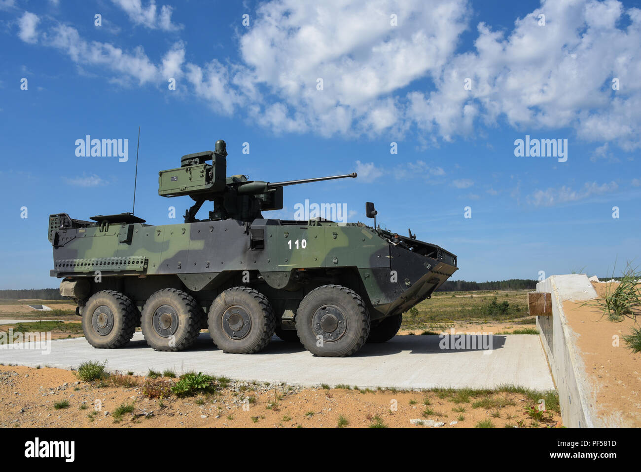 Soldiers with the Czech Army maneuver a Pandur II wheeled armoured ...