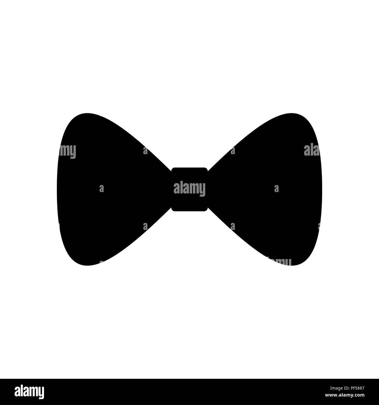 Bow Tie icon. Vector. Filled black icon at white background. Isolated ...