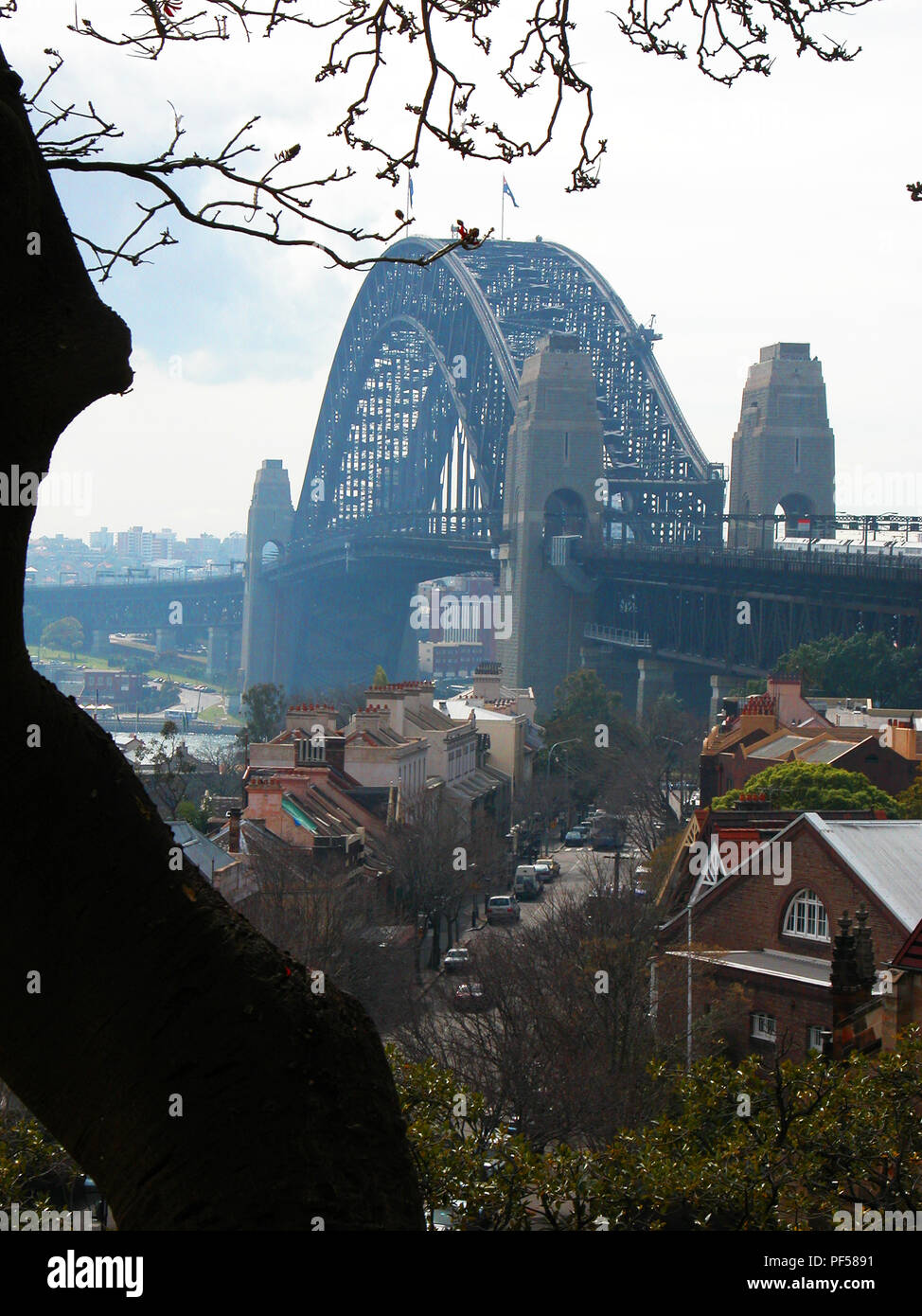 The Harbour Bridge, Lower Fort Street and Dawes Point from Observatory ...