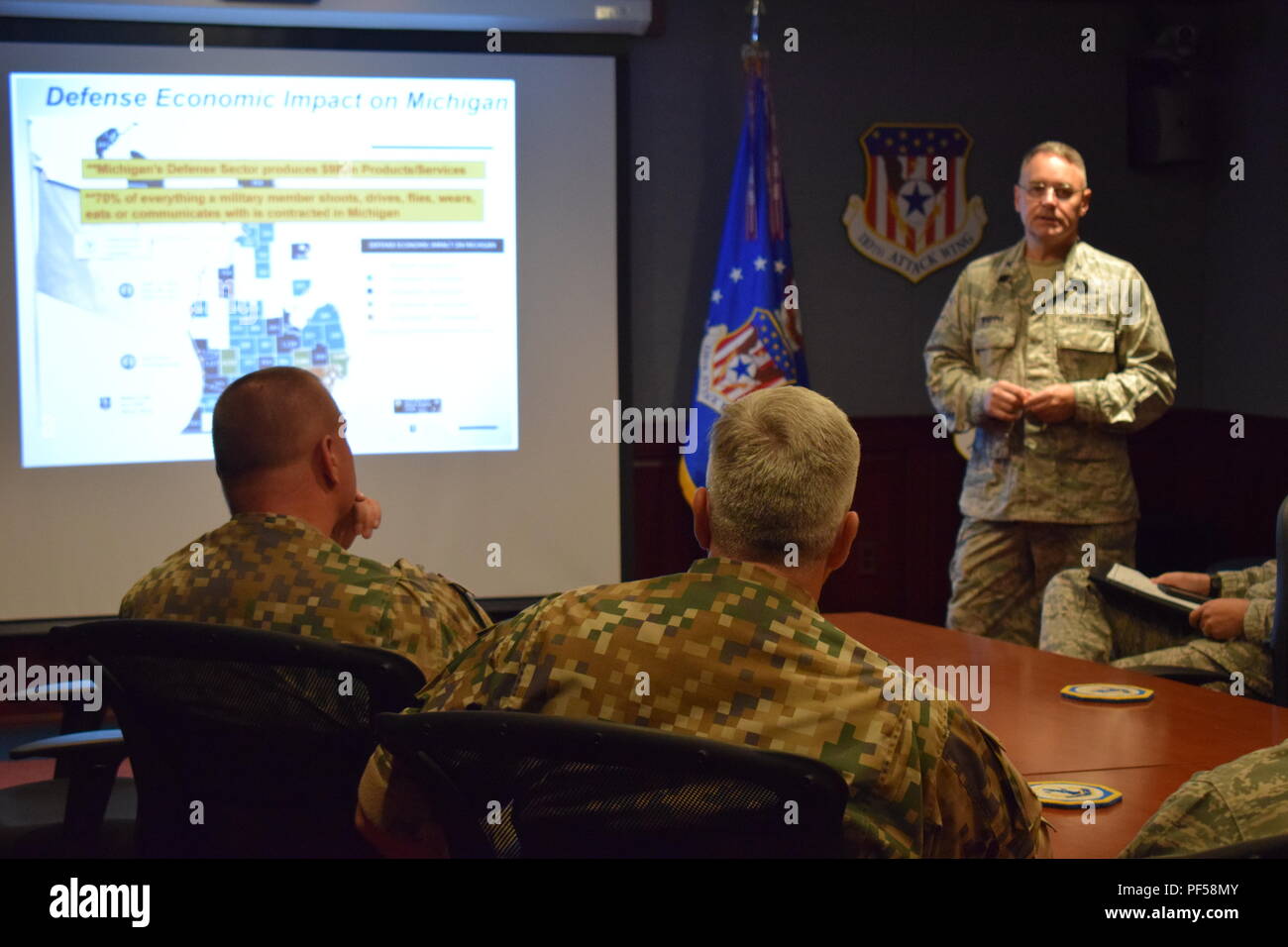 Col. Daniel Whipple, 110th Attack Wing vice commander, briefs Col ...