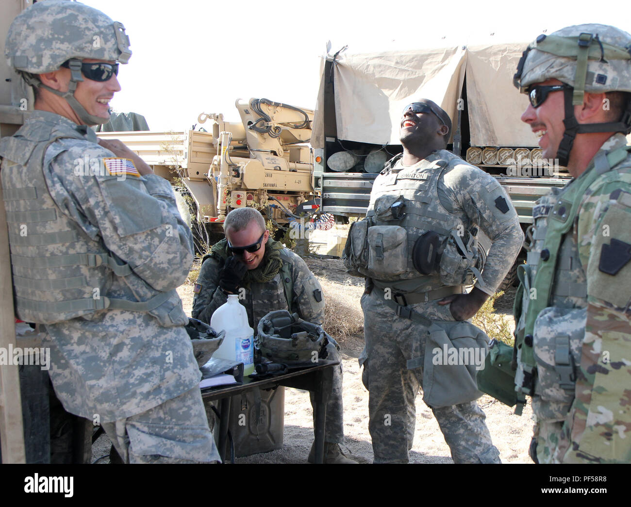 Soldiers of Alpha Battery, 1-108th Field Artillery Regiment, 56th ...