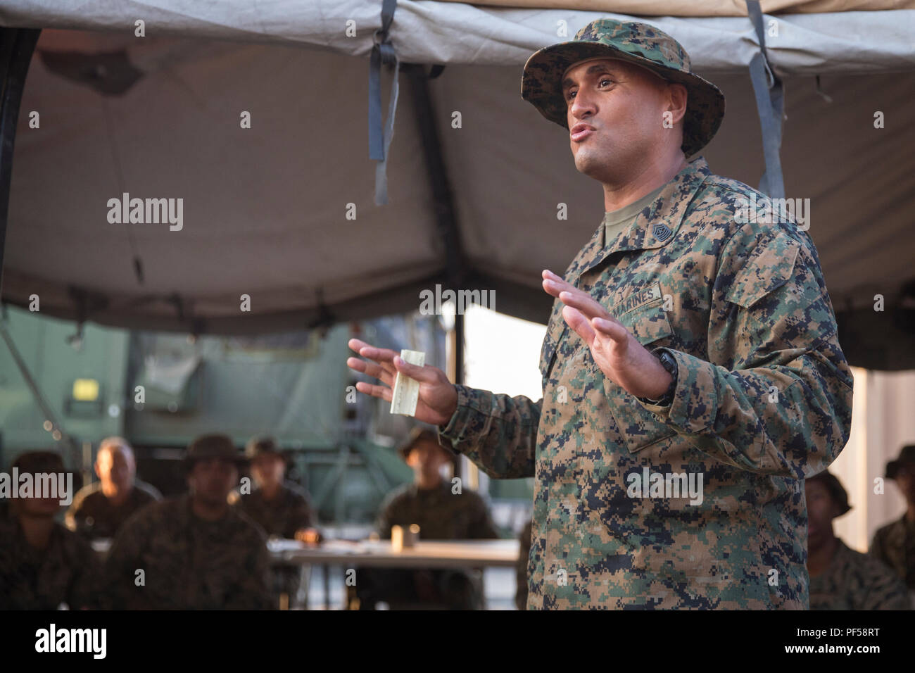 U.S. Marine Corps Sgt. Maj. Joseph Mendez, the sergeant major of I ...