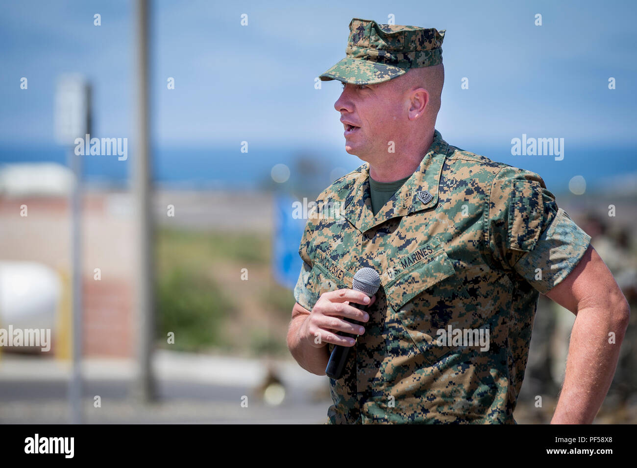 U.S. Marine Corps Sgt. Maj. Jon M. McCloskey, battalion sergeant major ...