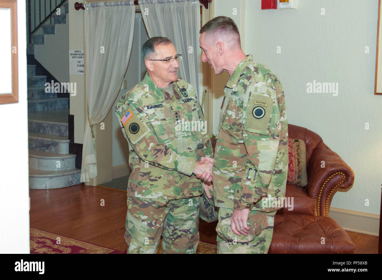 Lt. Gen. Gary J. Volesky, America’s I Corps Commanding General, greets ...