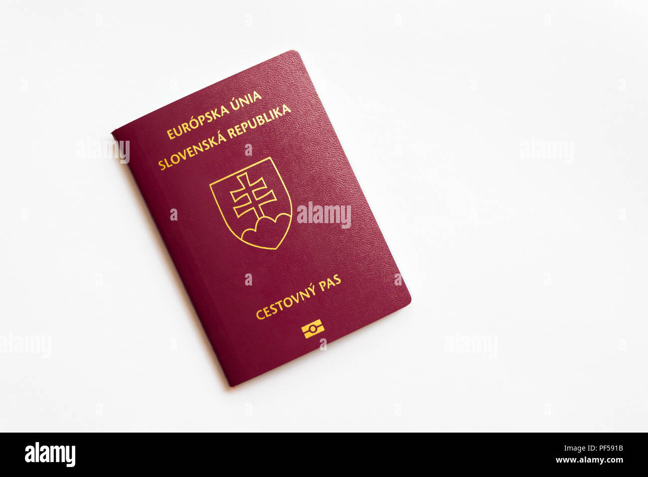 Slovak passport on white background Stock Photo - Alamy