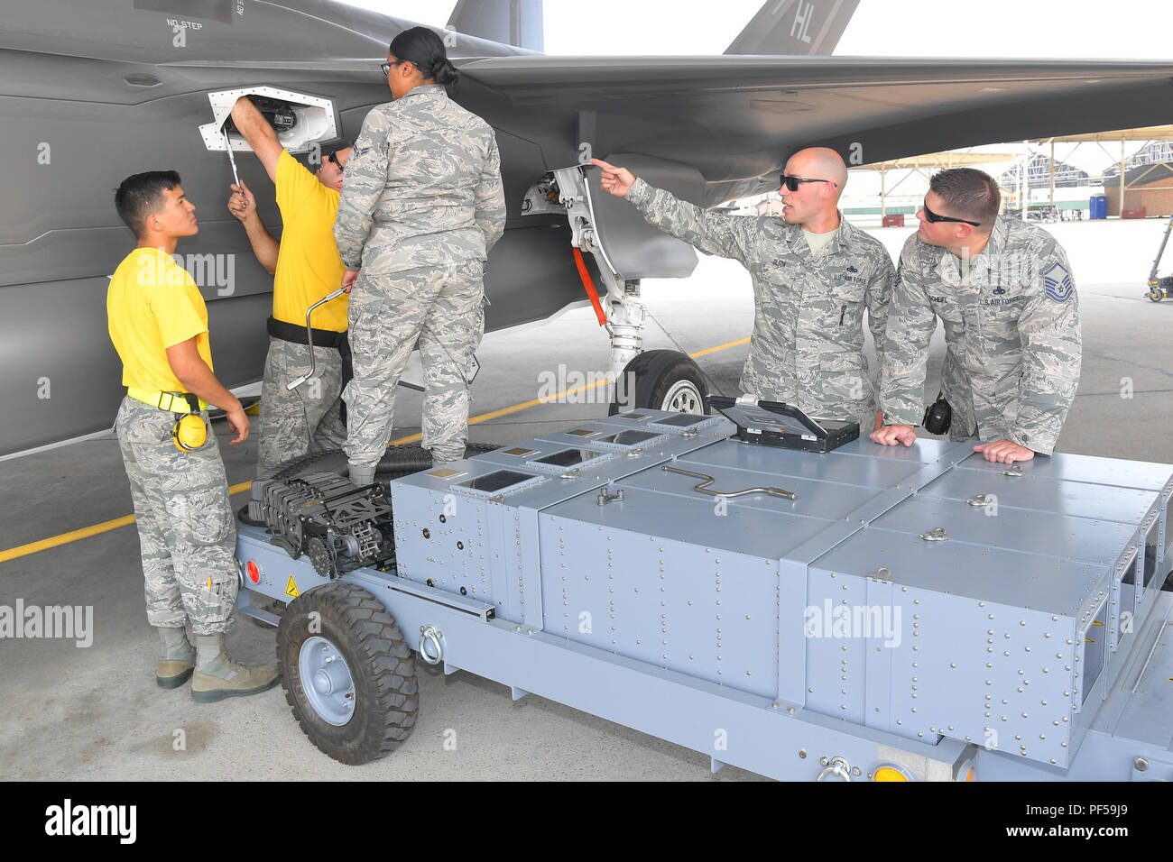 Master Sgt. Colin Olson, 419th Aircraft Maintenance Squadron, provides ...