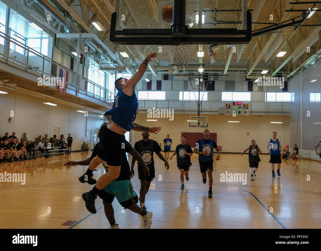 Soldiers compete in a game of basketball during Ivy Week 2018 at Fort ...