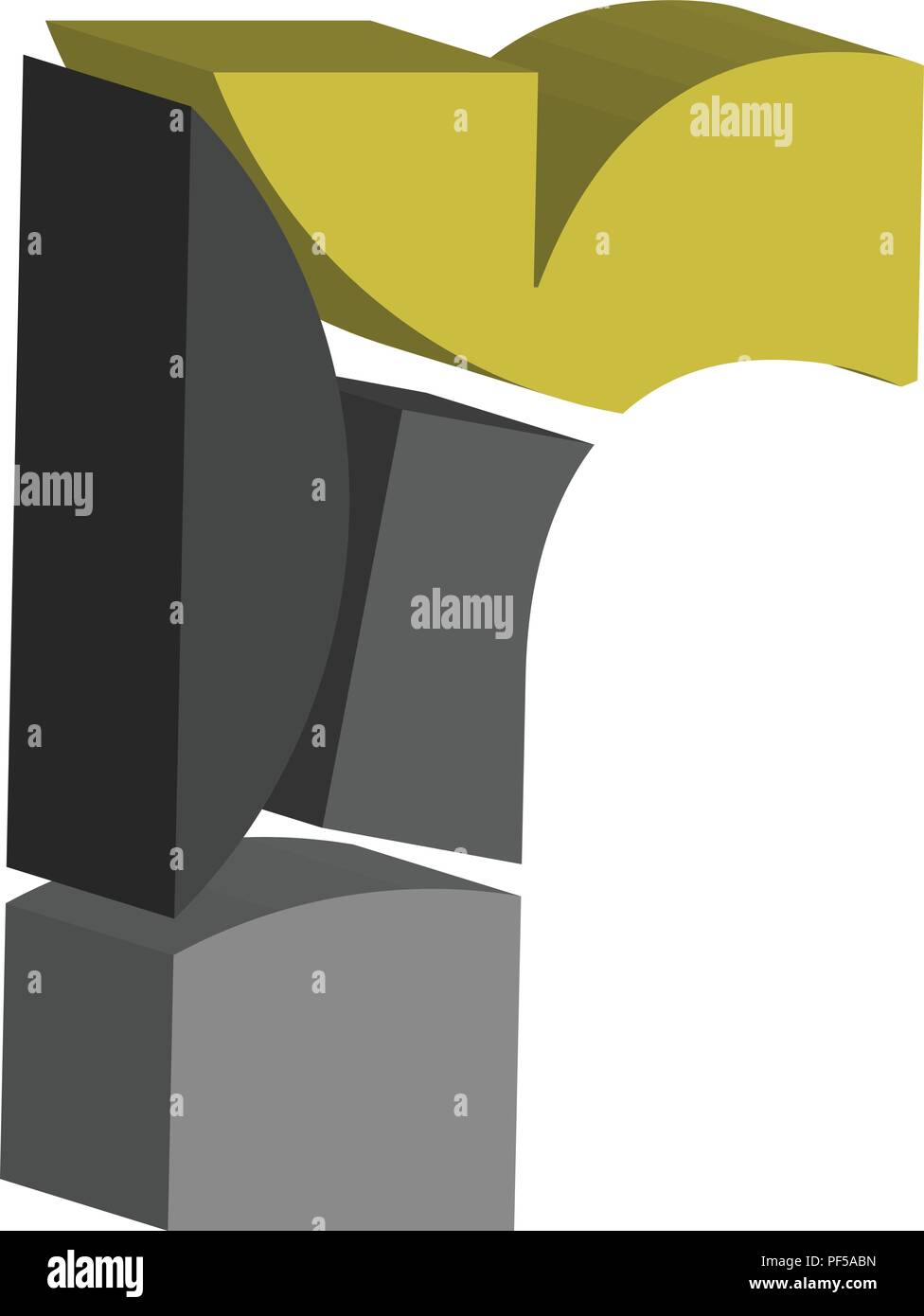 Colorful three-dimensional font letter r Stock Vector Image & Art - Alamy