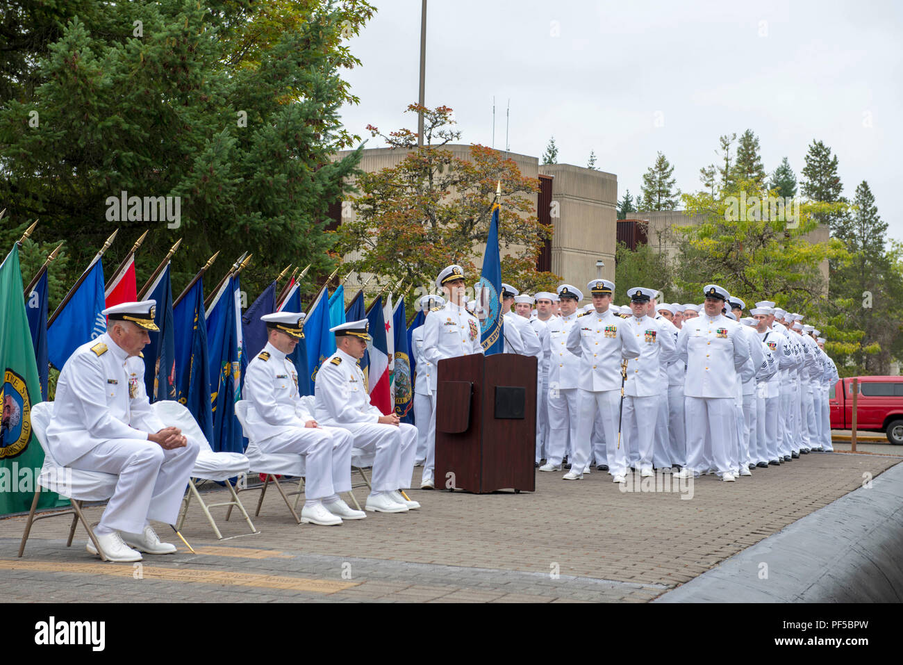 BANGOR, Wash. (Aug. 17, 2018) Cmdr. Gene Severtson, from Spring Lake ...
