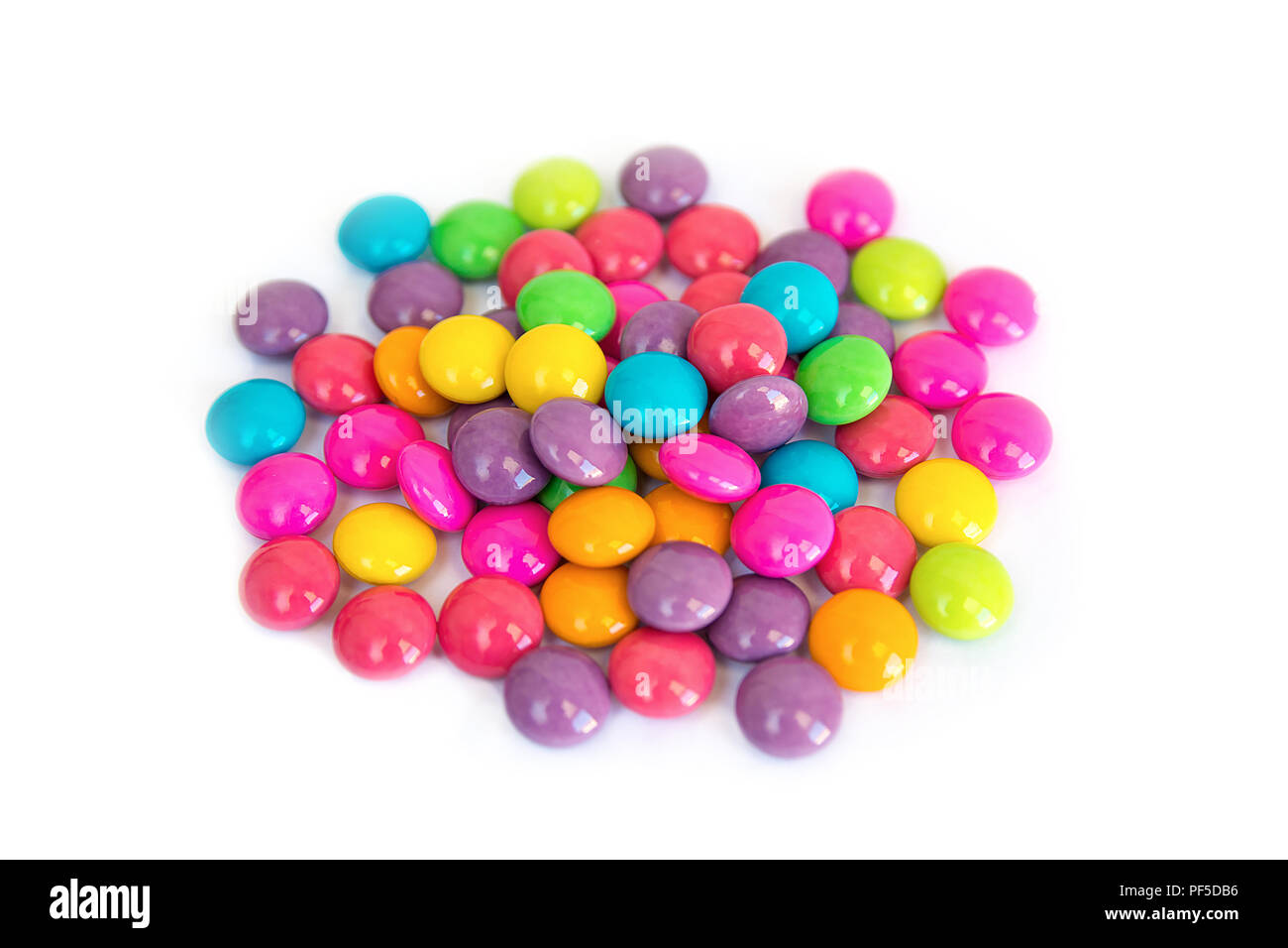 colorful chocolate coated candy isolated on white background Stock ...