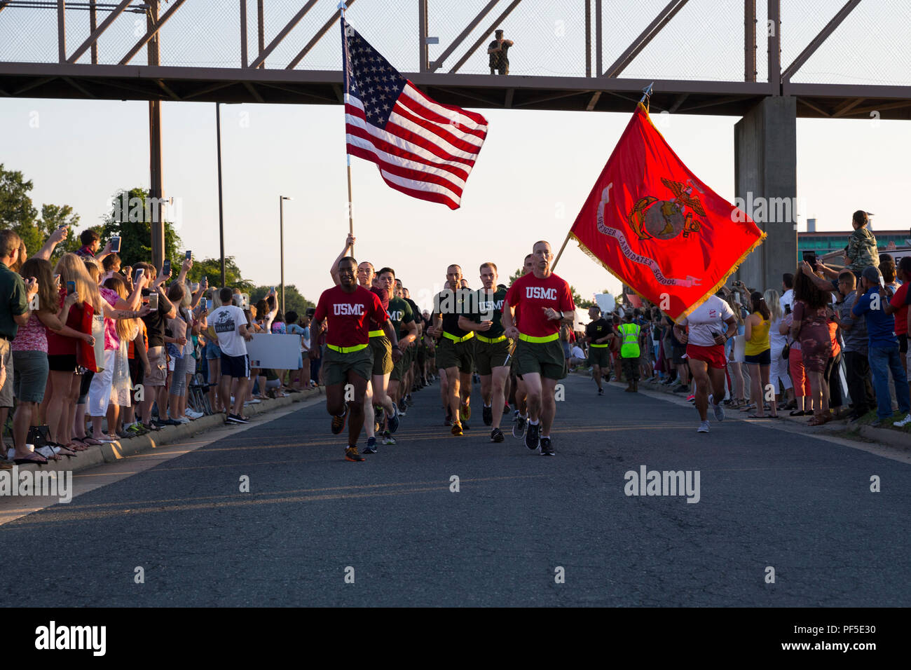 U.S. Marine Corps officer candidates with the Officer Candidates School ...