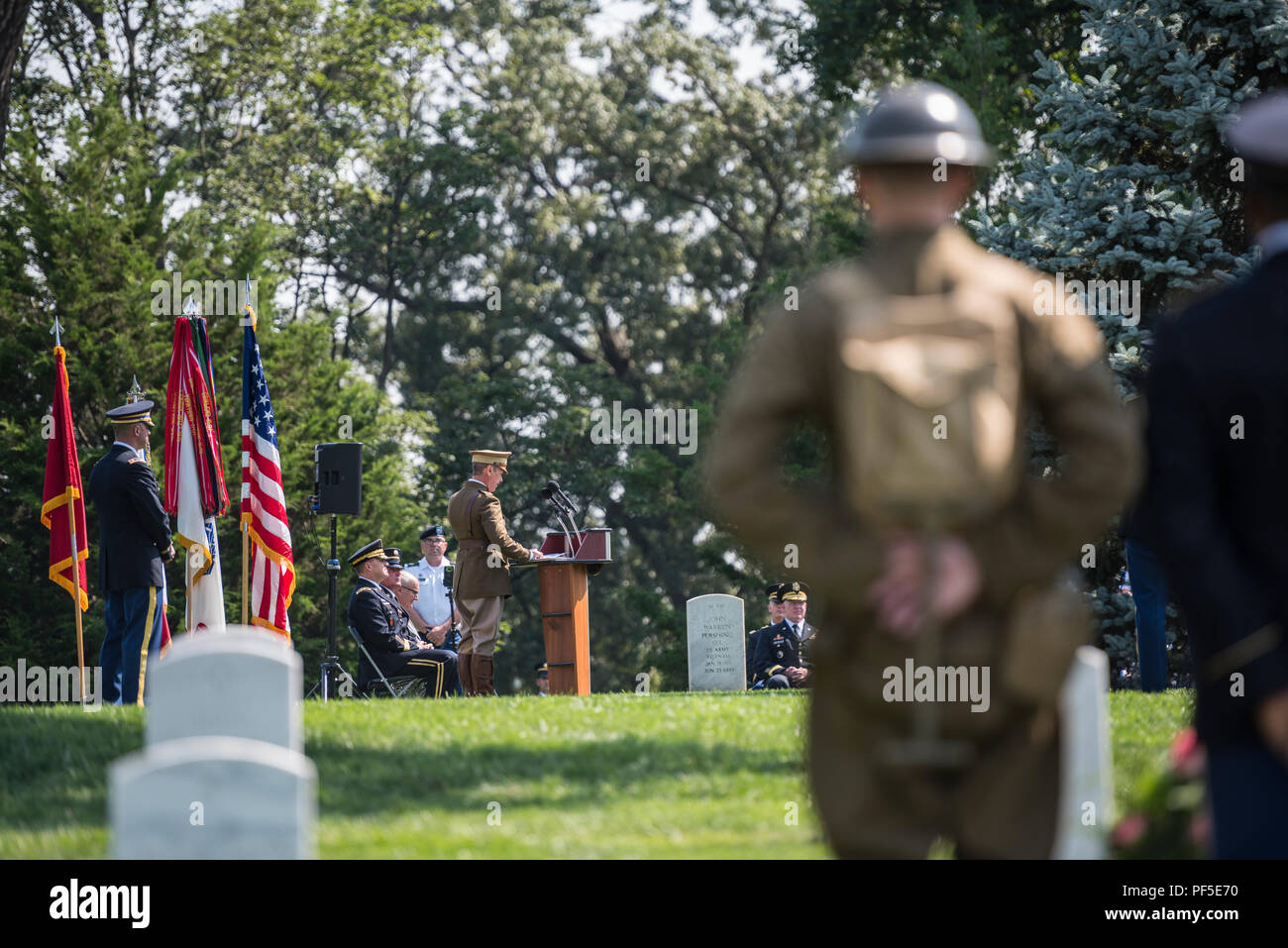 General of the Armies John Pershing re-enactor Chas Rittenhouse (left ...