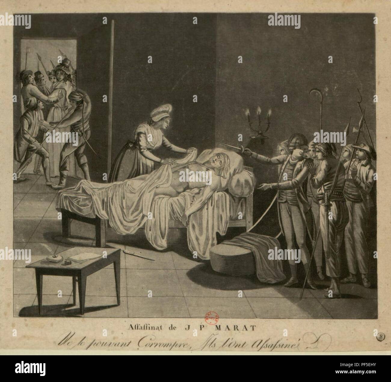 Assassination of Marat 1793 Stock Photo - Alamy