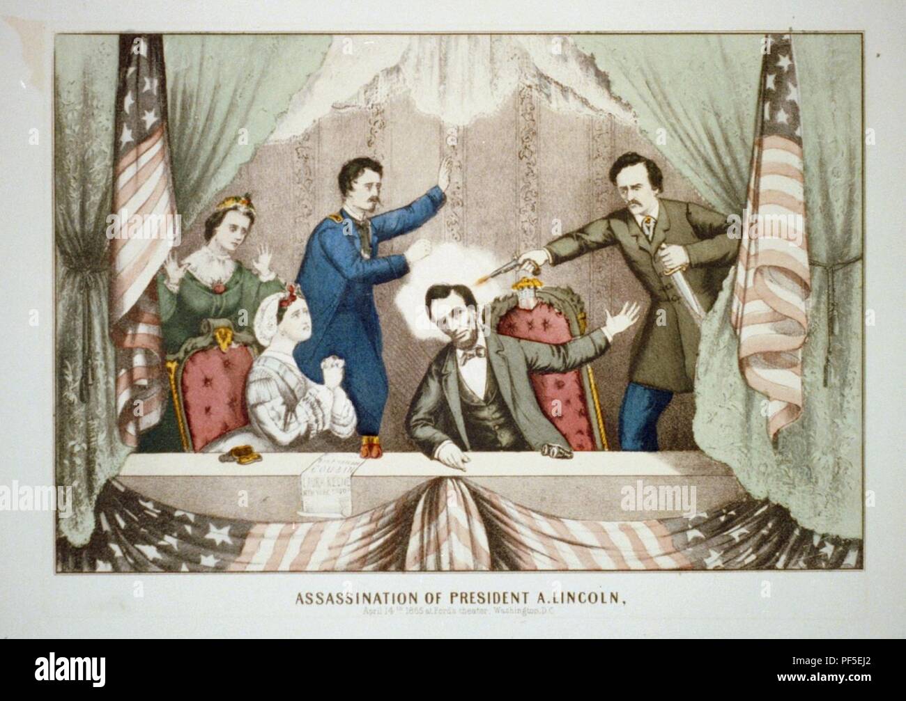 Assassination of President A. Lincoln, April 14th 1865 at Ford's ...
