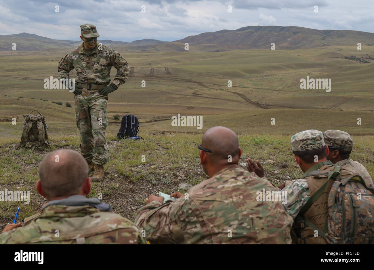 Col. Thomas M. Hough, commander of the 2nd Cavalry Regiment, offers his ...