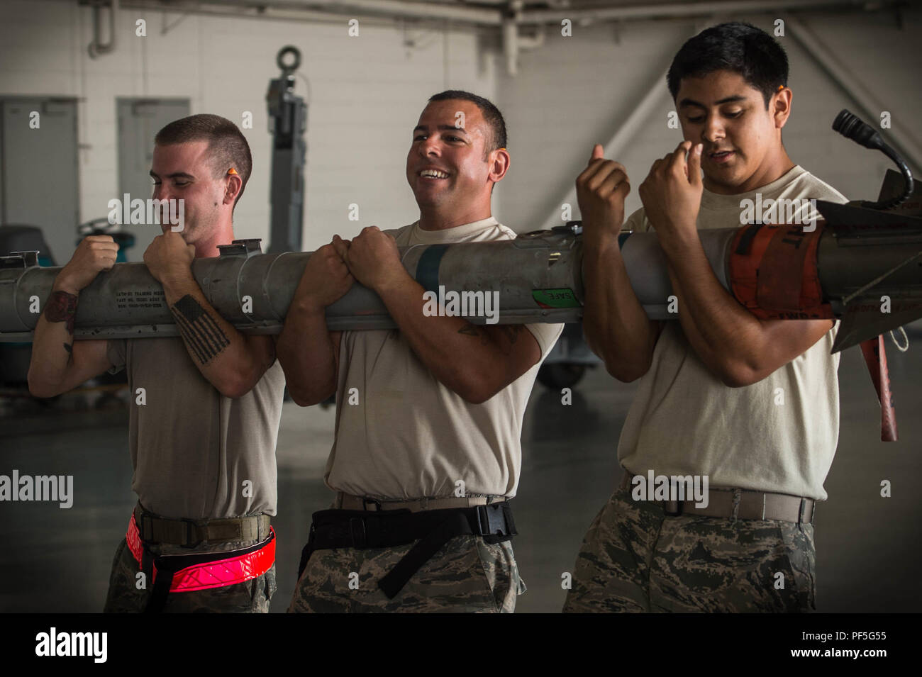 From left, U.S. Air Force Senior Airman James Bridges, 77th Aircraft ...