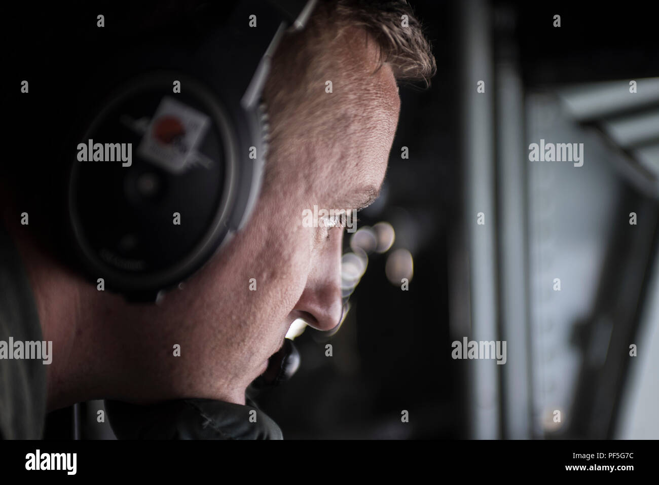 U.S. Air National Guard Tech. Sgt. Greg Wetzel, a boom operator with ...
