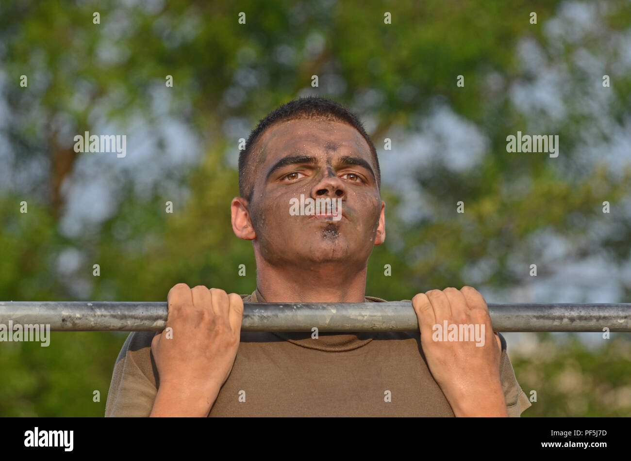 A U.S. Army paratrooper assigned to 307th Airborne Engineer Battalion ...