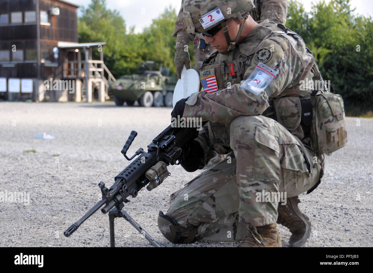 1st Lt. Joseph Garcia, assigned to 2nd Cavalry Regiment, prepares to ...