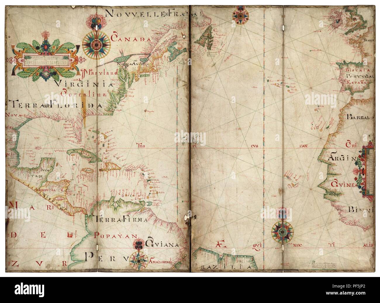 Atlantic 5 degrees south to 56 degrees north Stock Photo - Alamy