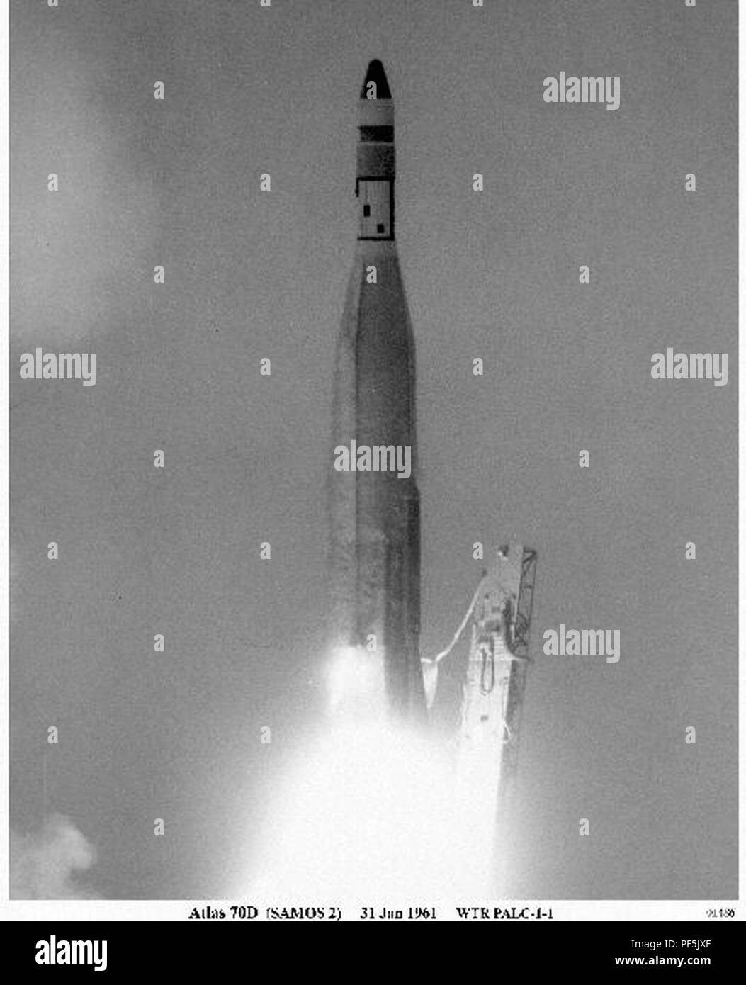 Atlas Agena A with Samos 2 (Jan 31 1961 Stock Photo - Alamy