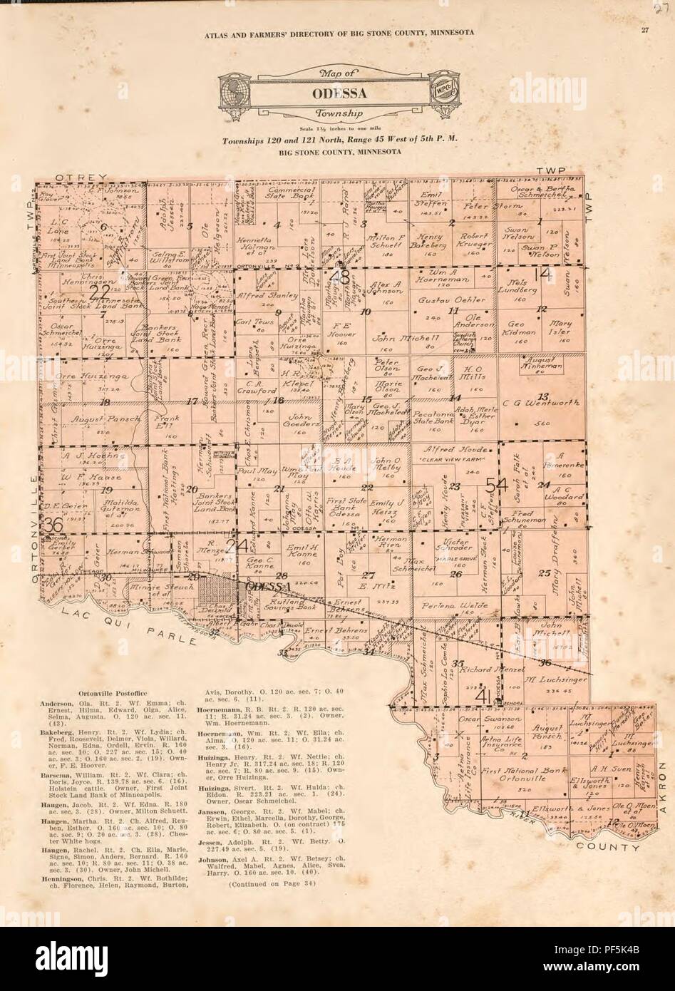 Atlas and farmers' directory of Big Stone County, Minnesota ...