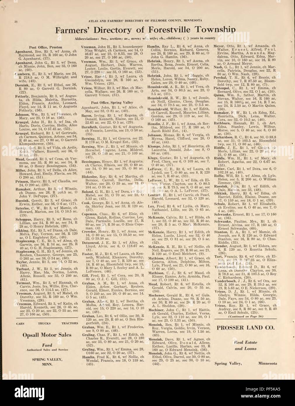 Atlas and farmers' directory of Fillmore County, Minnesota - containing ...