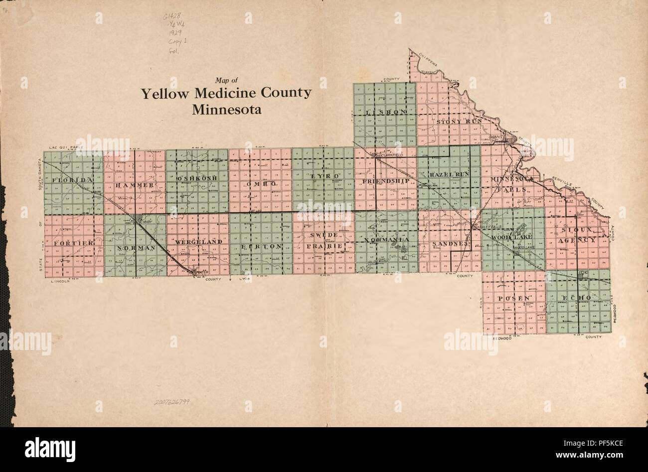 Yellow medicine county map hi-res stock photography and images - Alamy