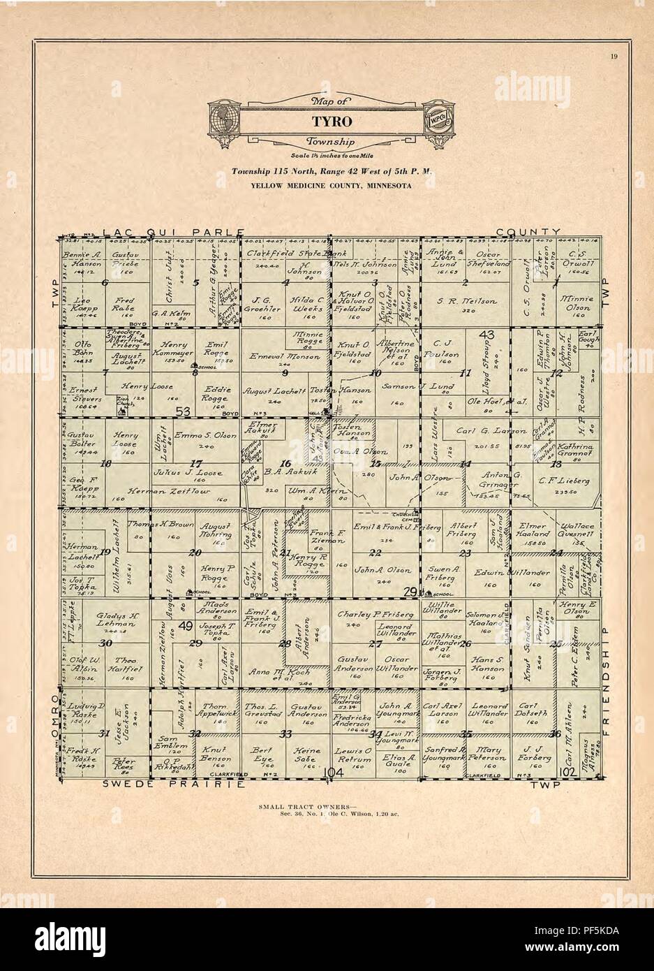 Atlas and farmers' directory of Yellow Medicine County, Minnesota ...