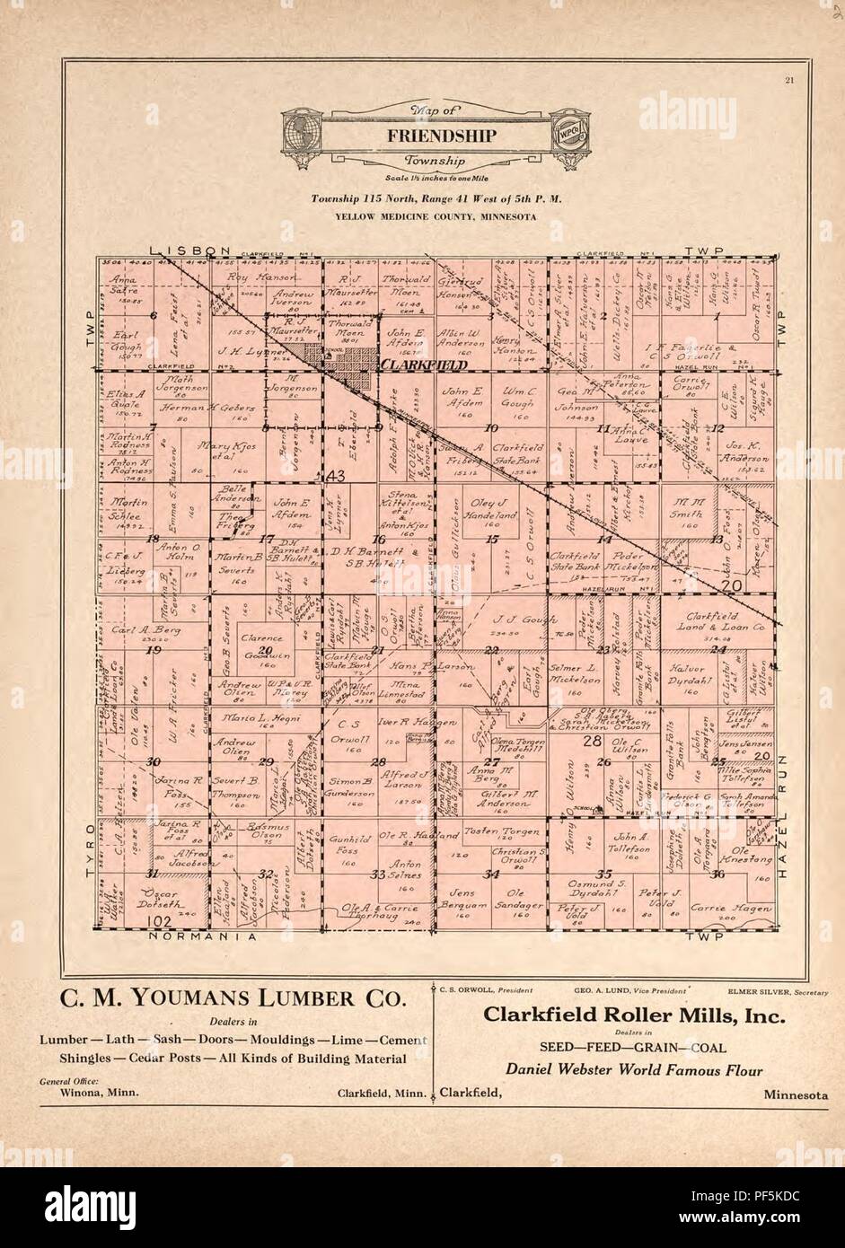 Atlas and farmers' directory of Yellow Medicine County, Minnesota ...