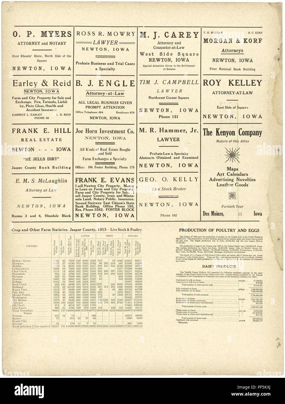 Atlas and plat book of Jasper County, Iowa - containing outline map of ...