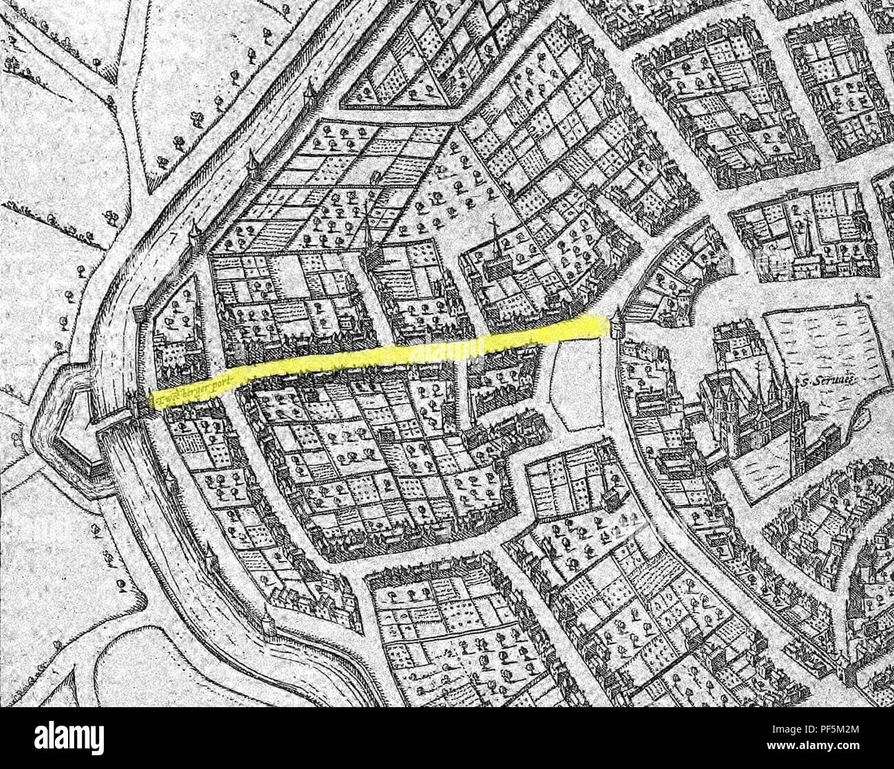 Atlas Beudeker-C9E10 039 011-TRAIECTUM AD MOSAM - Brusselsestraat Stock ...
