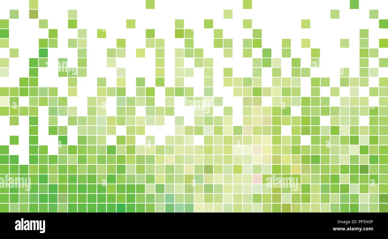 abstract vector square pixel mosaic background - green Stock Vector ...