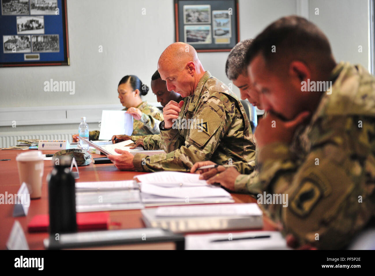 Command Sgt. Maj. William Gardner, 7th Army Training Command, (center ...