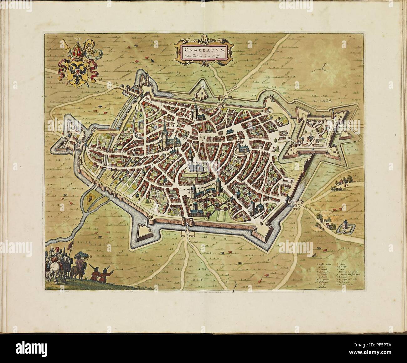 Atlas de Wit 1698-pl084-Kamerijk (Cambrai)-KB PPN 145205088 Stock Photo ...