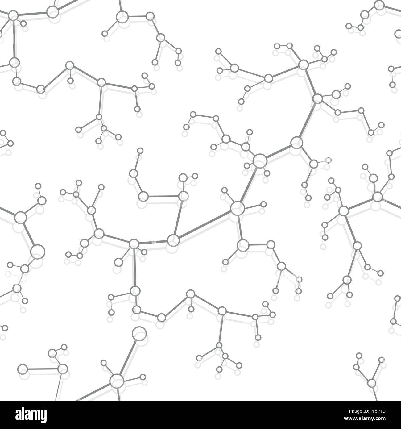 Seamless pattern with structures of molecules and communication ...