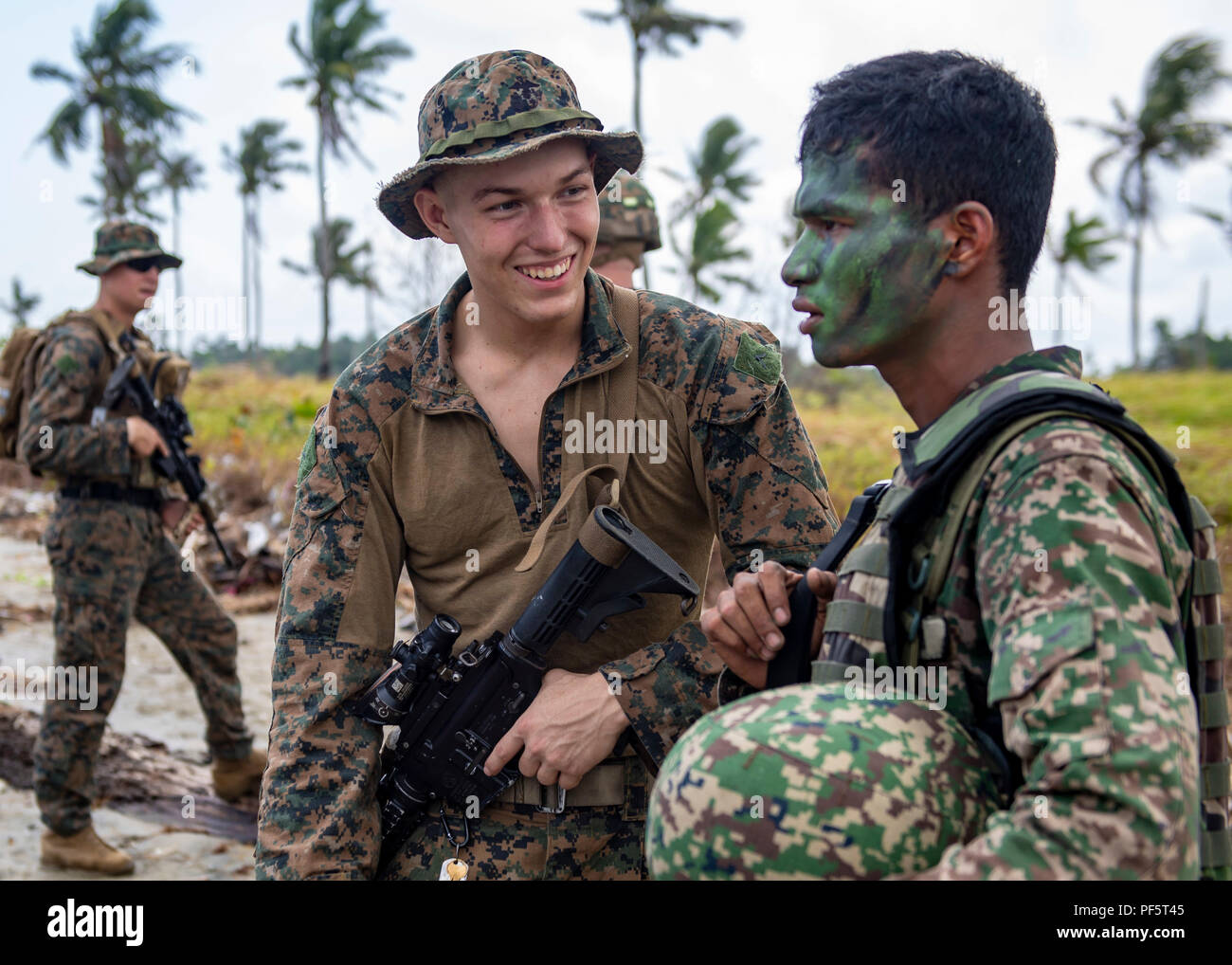 TANDUO BEACH, MALAYSIA (Aug 17, 2018) – U.S. Marine Corps Pfc. Erik ...