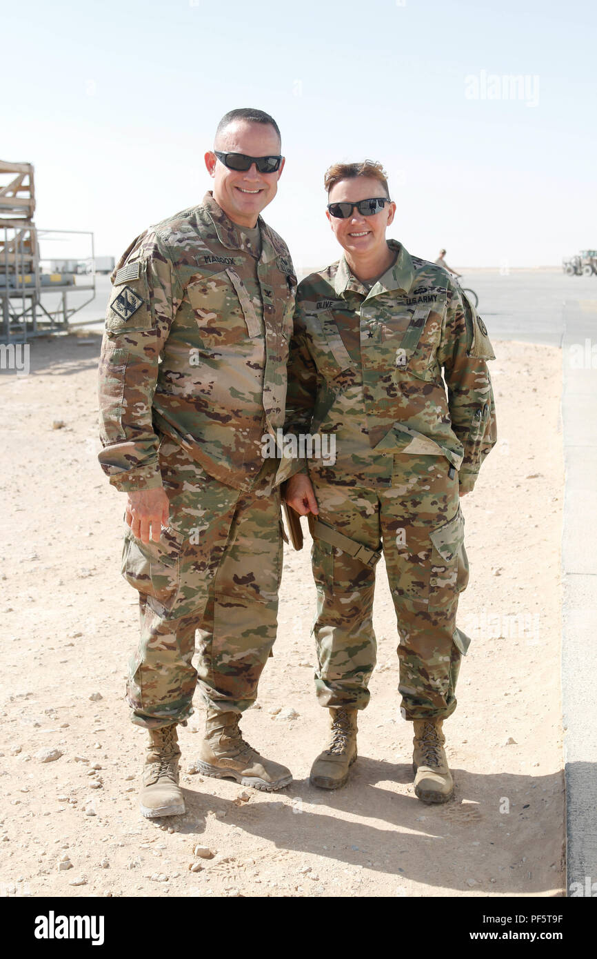 U.S. Army Col. Michael Maddox, the base commander for Al Asad Air Base ...