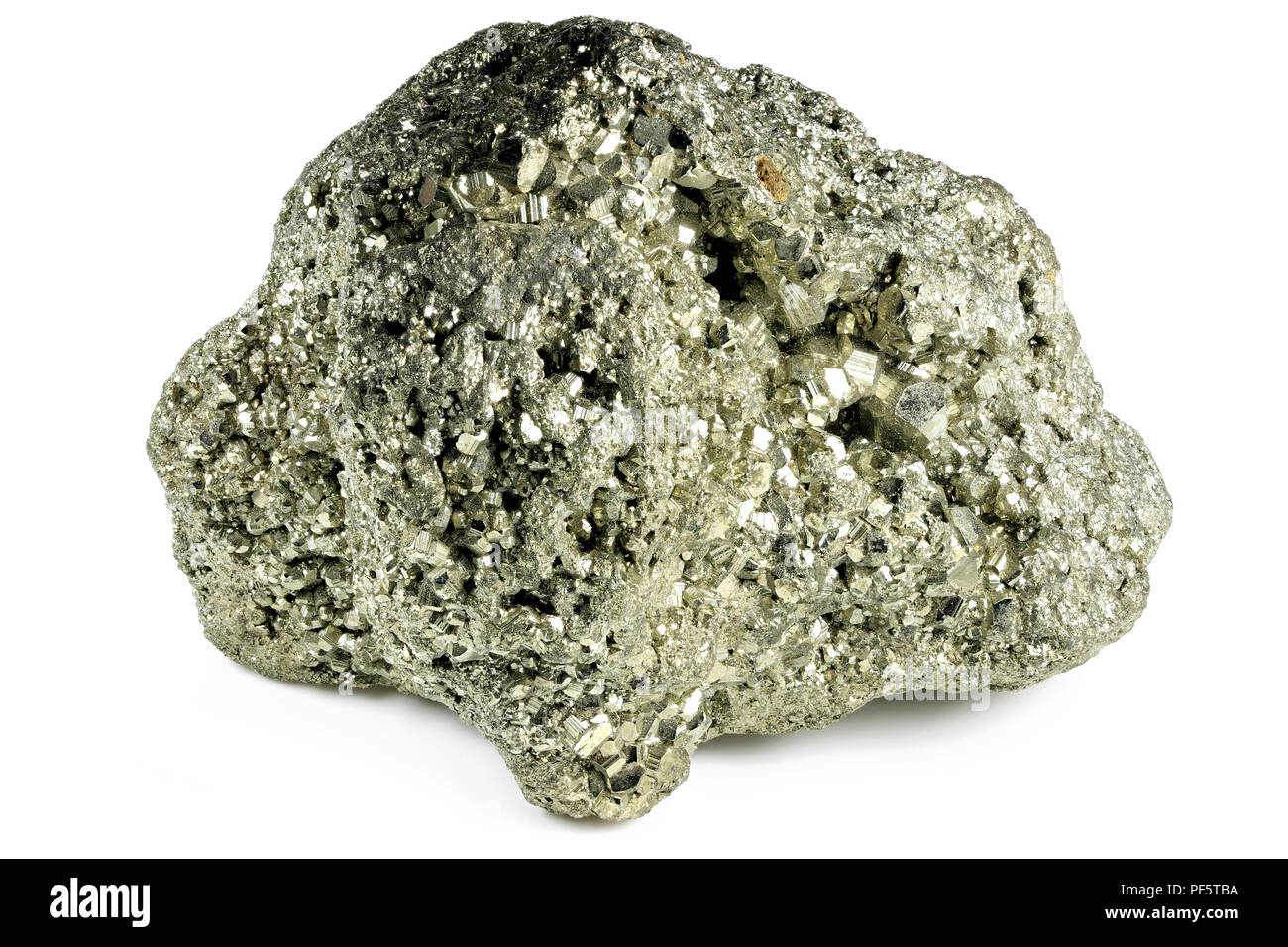 pyrite from Peru isolated on white background Stock Photo - Alamy