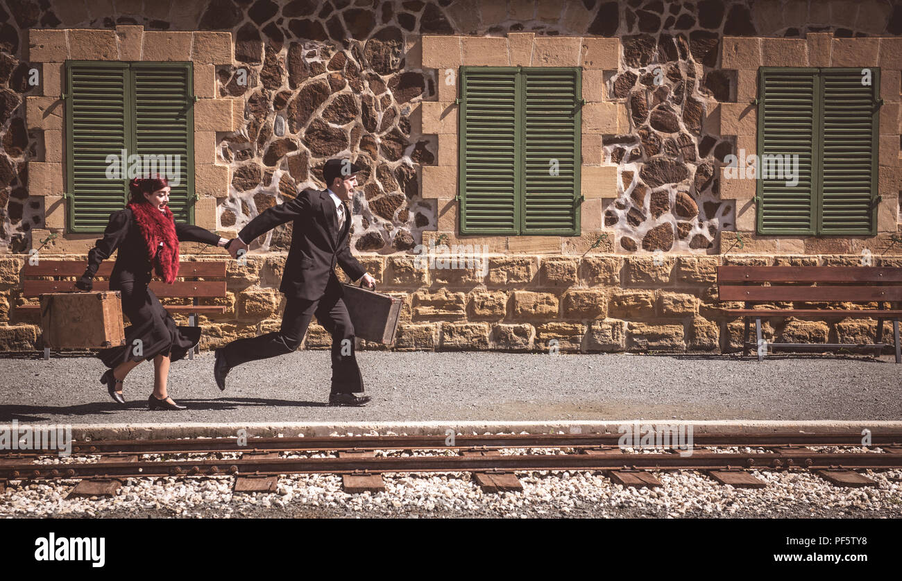 Running to catch train hi-res stock photography and images - Alamy