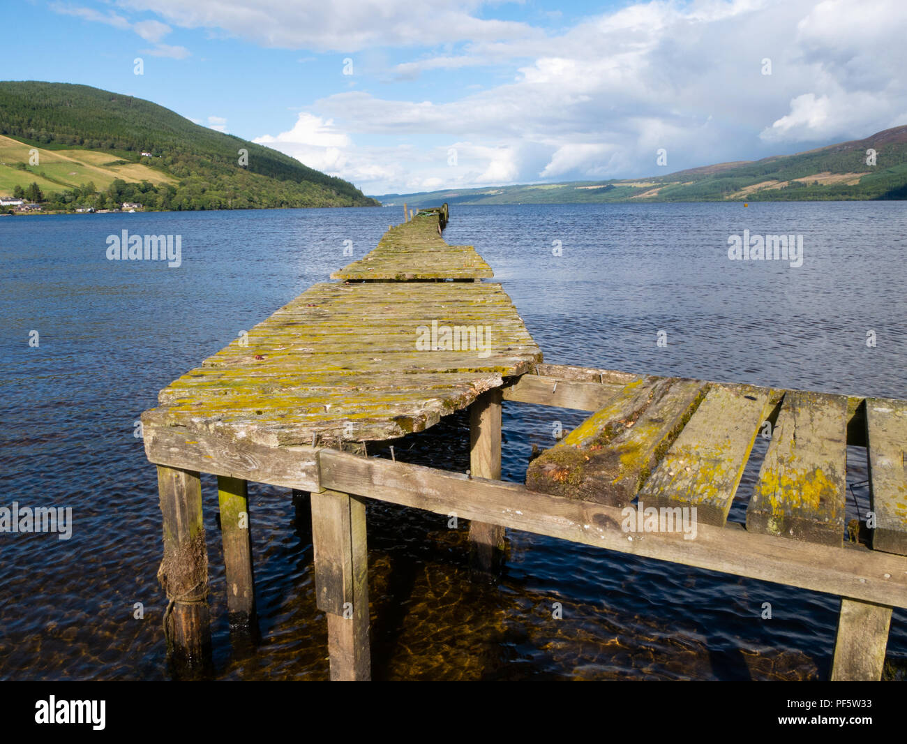 Derelict pier, Loch Ness, Scotland UK Stock Photo - Alamy