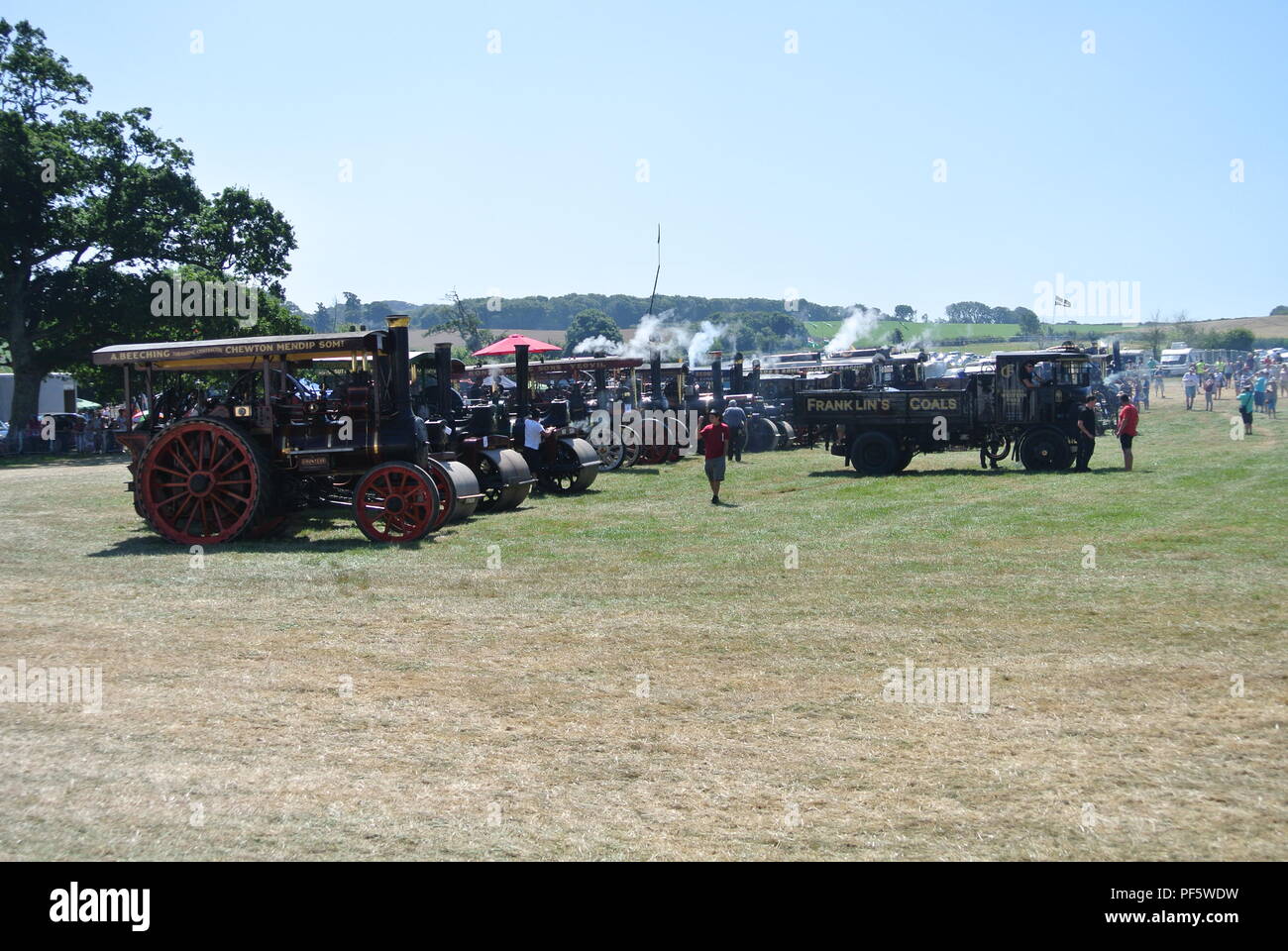 A line of steam powered Agricultural Traction Engines on display at the ...