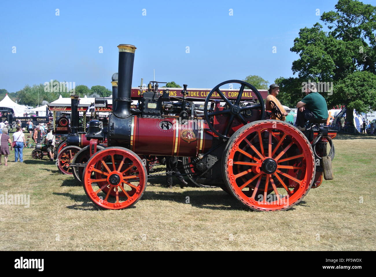 A line of steam powered Agricultural Traction Engines on display at the ...