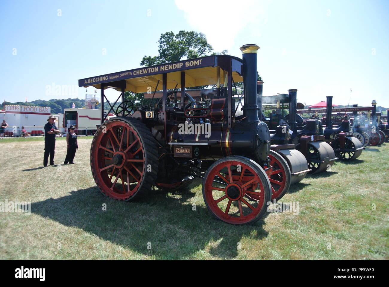 A line of steam powered Agricultural Traction Engines on display at the ...
